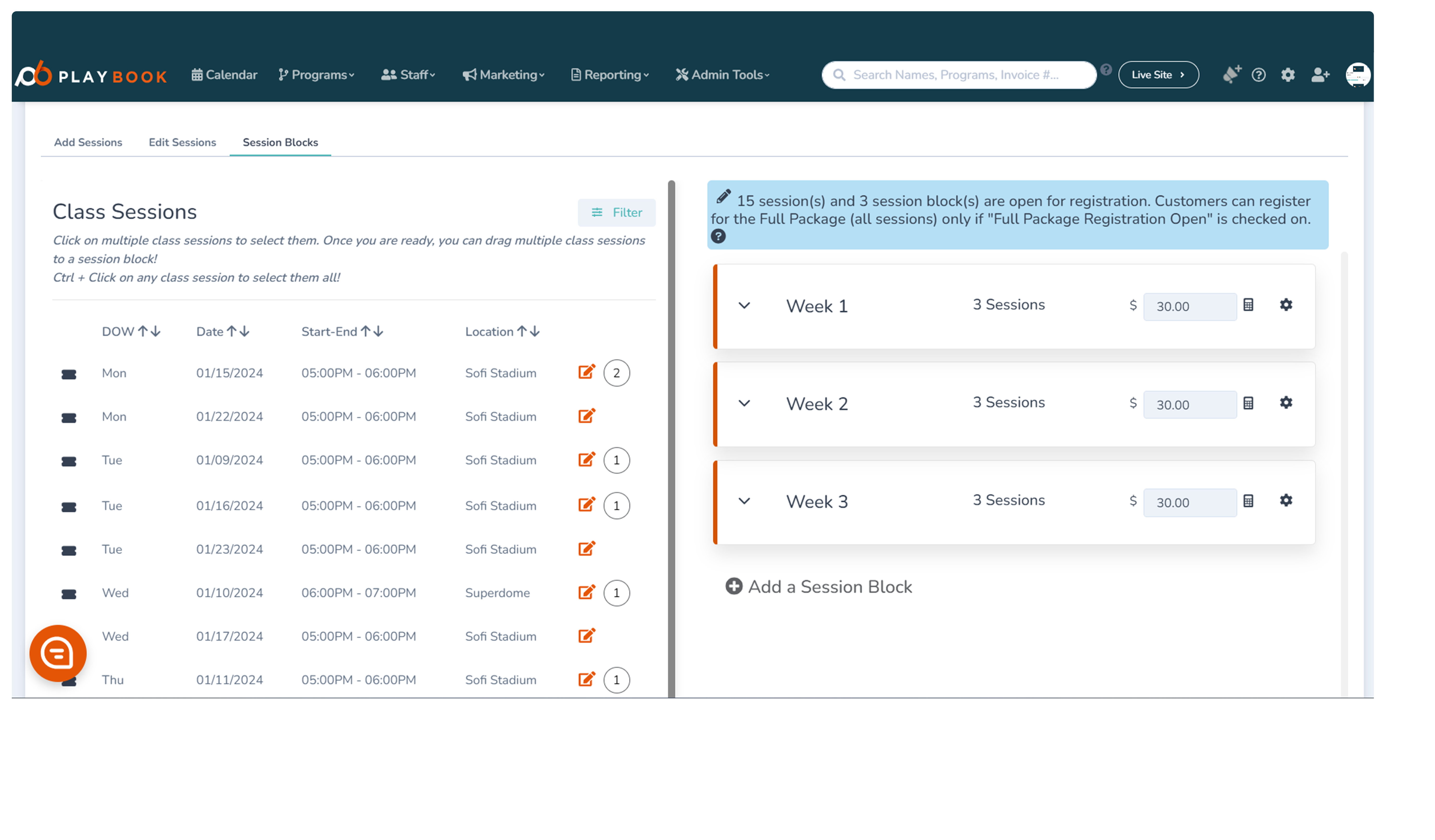 Playbook - Features: Interactive Scheduling